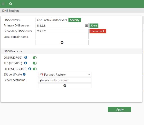 FortiGate Upgrade DNS Issues